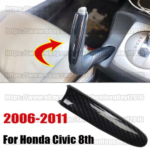 For 2006-2011 Honda Civic 8th Carbon Fiber Car Brake Handle Handbrake ...