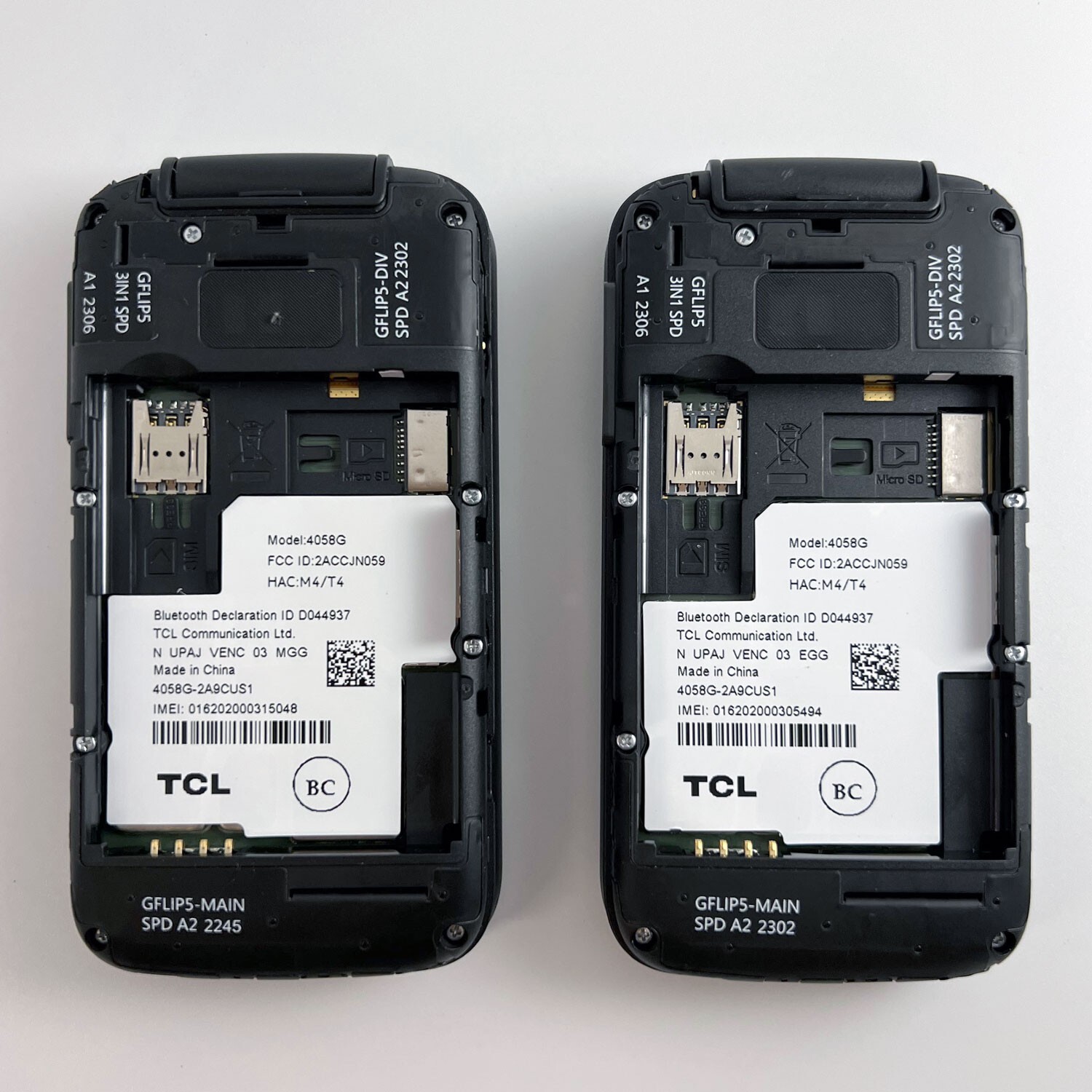 Lot of 2 TCL Go Flip 2 4058G 8GB Unlocked Flip Phone (Working with LCD ...