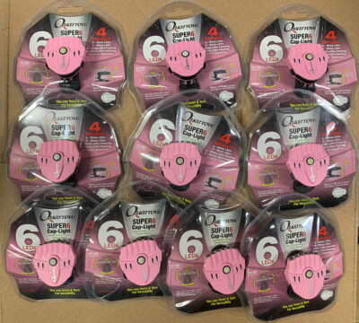 Quarrow Clip On Super 6 Cap-Light Pink For Camping/Hiking 4 LED Modes ...