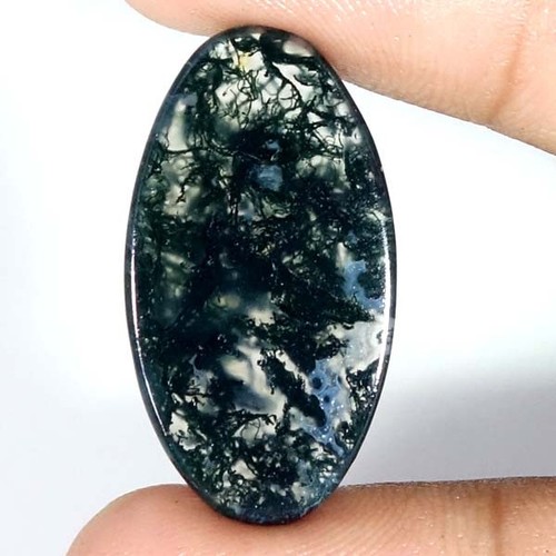 100% NATURAL Green Moss Agate Transparent Oval Cabochon Loose Gemstone ...
