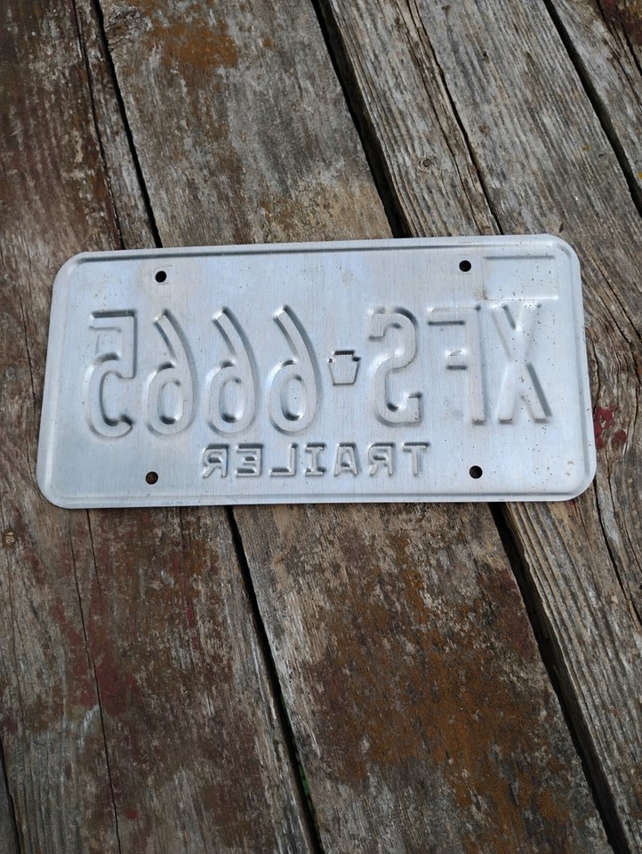 2016 Pennsylvania TRAILER License Plate - "XFS 6665" | eBay