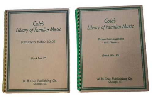 Coles Library of Familiar Music - BEETHOVEN Piano Book #19-CHOPIN Piano ...