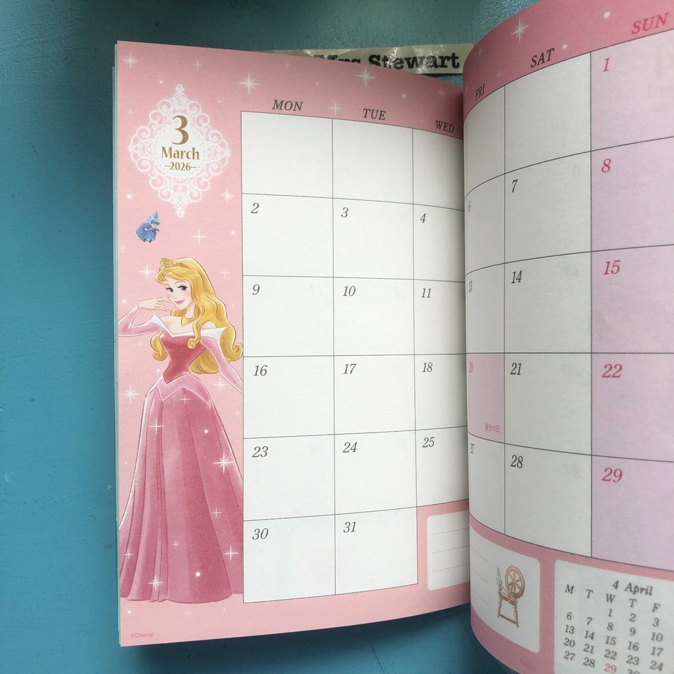 Disney Princess 2026 Monthly Planner Schedule Book B6 Oct 25 - Dec 26 ...