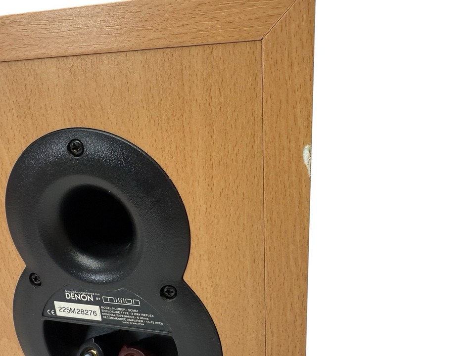 Pair of Denon Mission Bookshelf Compact Speakers SCM51 - 2 Way | eBay UK