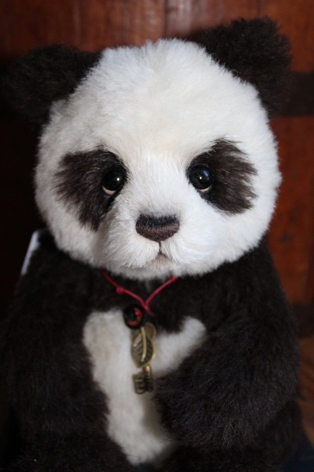 Charlie Bears Ramsey Alpaca Mohair Panda Bear Exclusive Ltd. Ed. 230/ ...