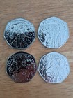 isle of man 2024 peter pan 50p coins x4 BOYS.. HOOK.. PAN... SMEE iom ...