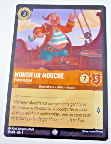 LORCANA TRADING CARD GAME DISNEY CHAPITRE 1 CARTE MONSIEUR MOUCHE 15/ ...
