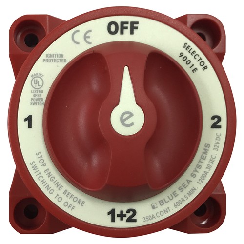 Blue Sea 9001e Marine 4-Position Dual Boat Battery Selector Switch ...