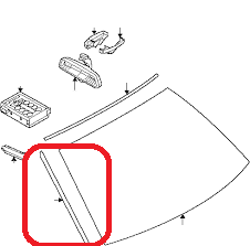 BMW 5 SERIES E60 525i M SPORT WINDSCREEN DRIP MOUDLINGS 51317045447 ...