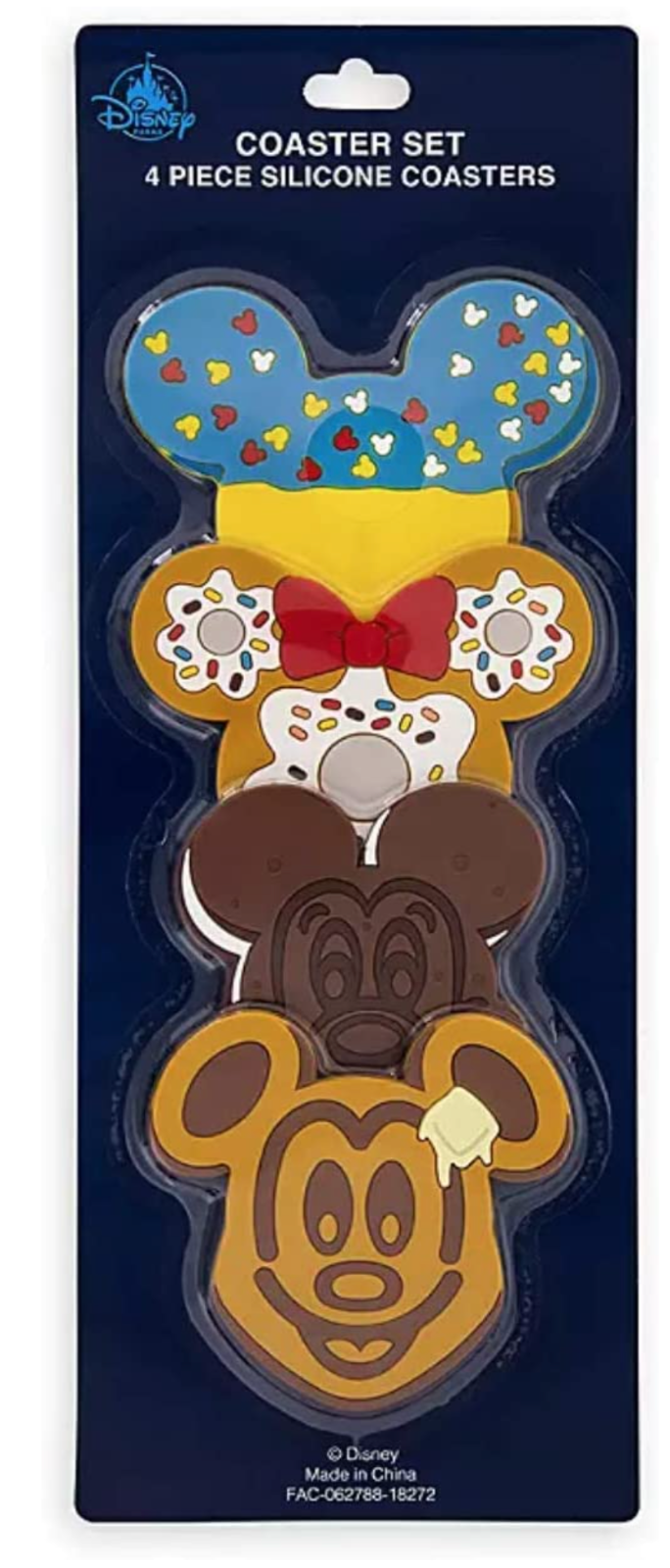 New Disney Parks Mickey Minnie Mouse Snack Icon Silicone Coaster Set Of ...