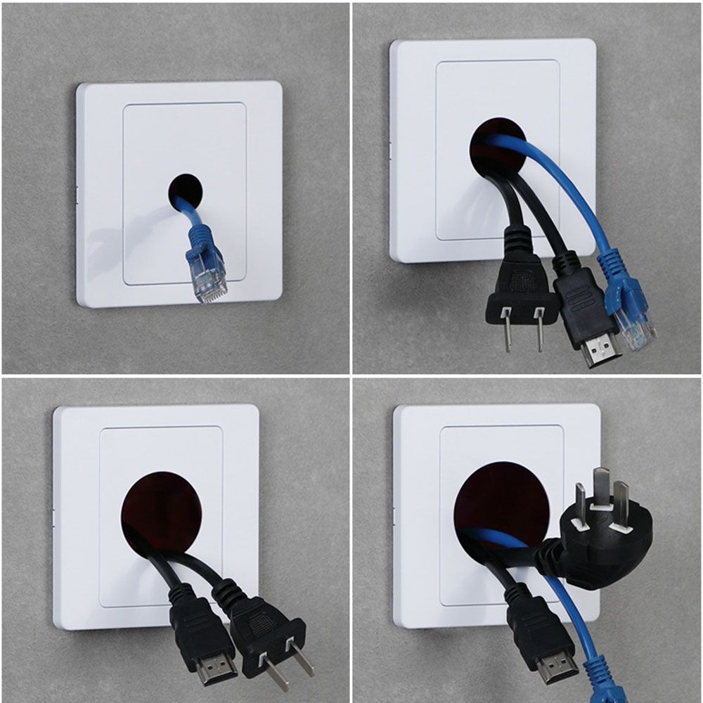 Outlet Hole Cable Cover Decorative Cover Cable Socket Panel Wall Blank ...
