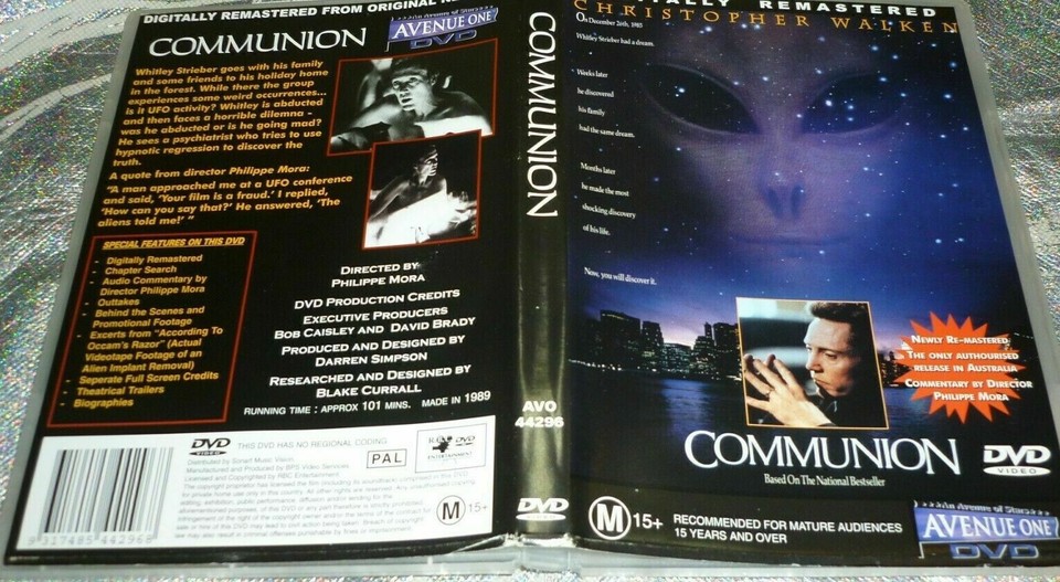 Communion (DVD, 1989) Christopher Walken Movie Alien Abduction Sci-Fi ...