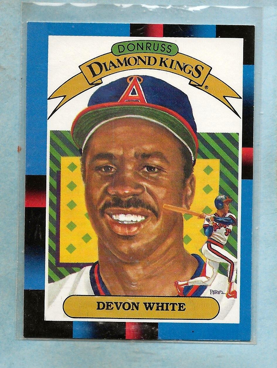 DEVON WHITE - 1988 Donruss "Diamond Kings" - #8 - Angels - Comb ...