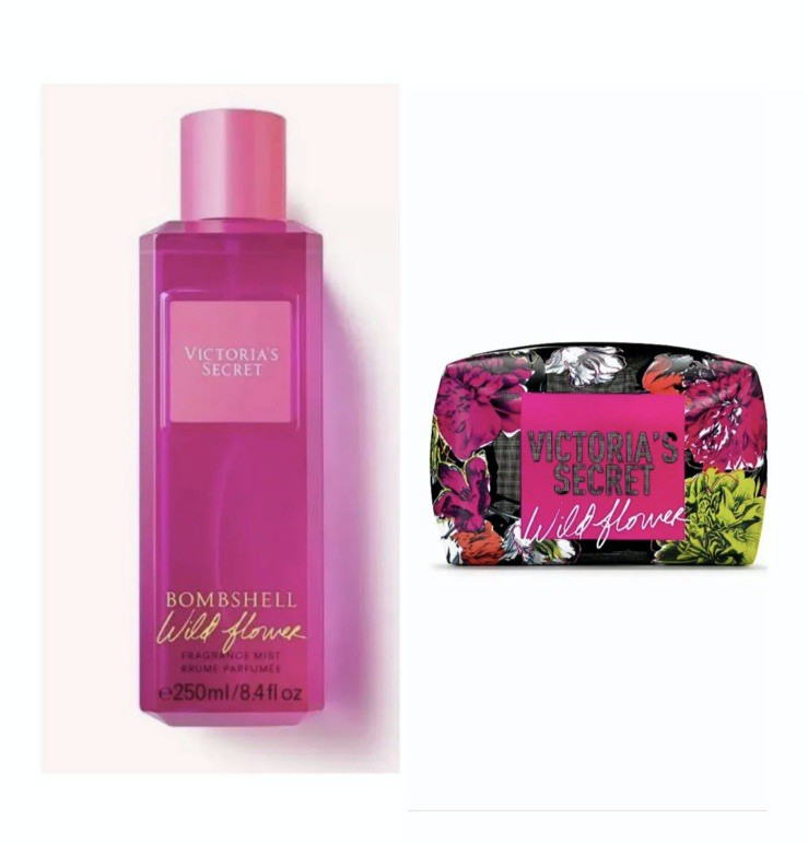 Victoria's Secret BOMBSHELL WILDFLOWER Fragrance Mist and Beauty Bag | eBay