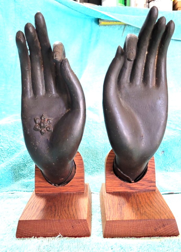 Antique 19th Century Thai Bronze Buddha Hand with 'Dhyani Mudra ...