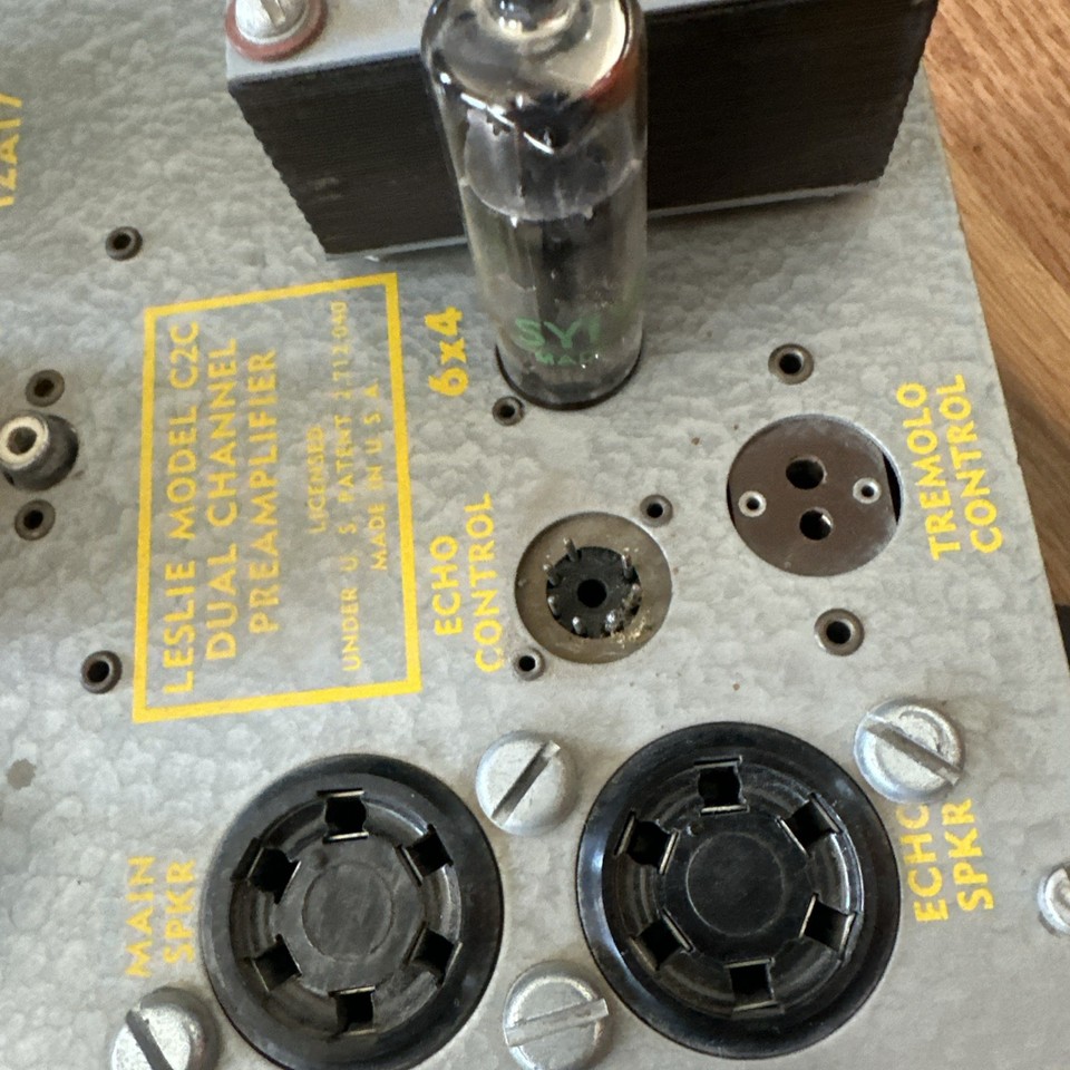 Leslie C2C Dual Channel Preamplifier 3/12at7 Tube Working Rare ...