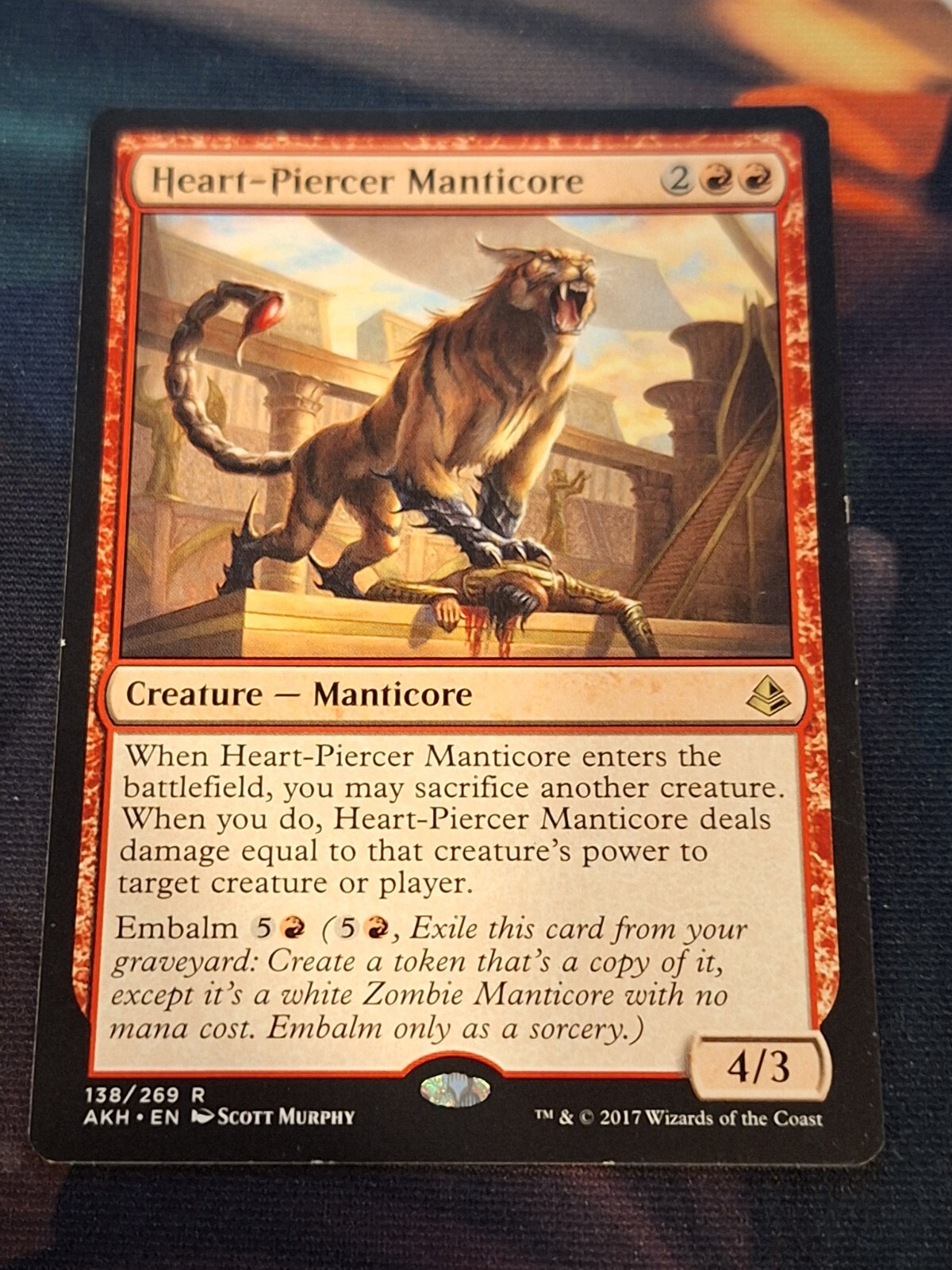 Heart-Piercer Manticore - Amonkhet Magic the Gathering MTG Single Card ...