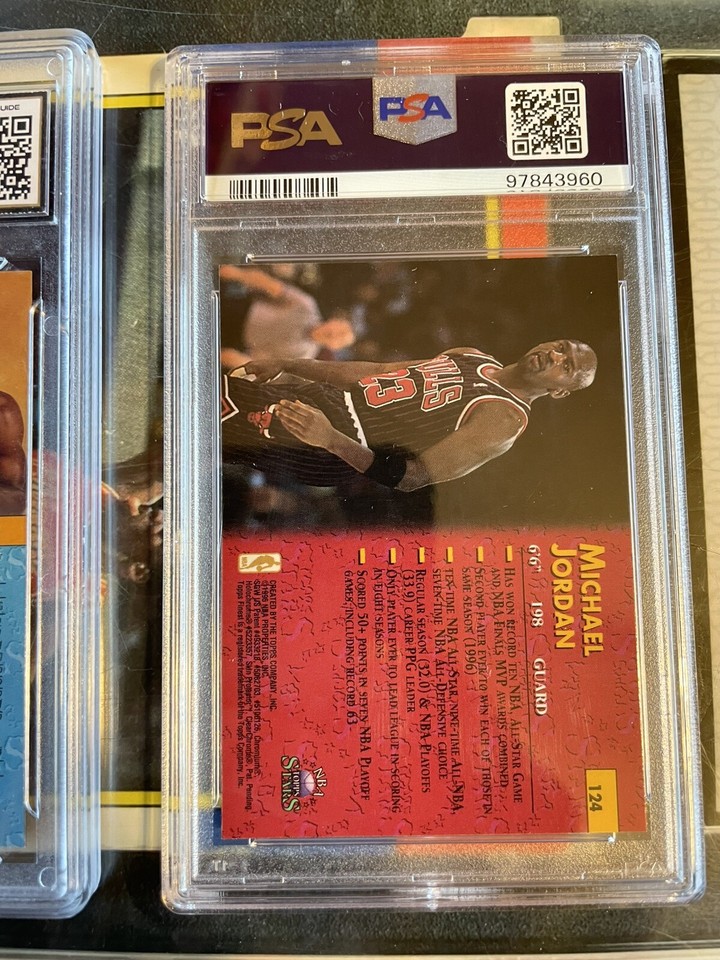 MICHAEL JORDAN 1996 TOPPS NBA STARS FINEST PSA 10 GEM MINT WCG FLEER 86 ...
