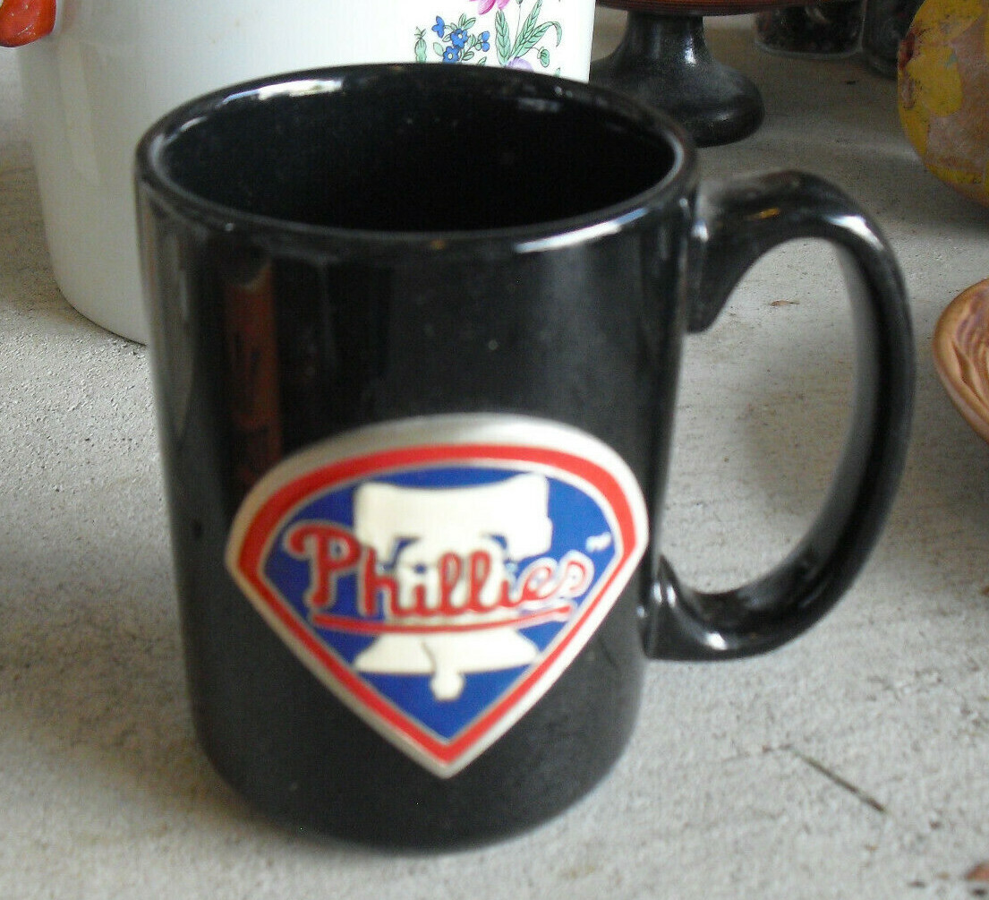Heavy Ceramic with Metal Enameled Plate Philadelphia Phillies Mug 4 1/2 ...