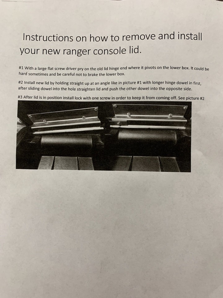 New 2004-2011 Ford ranger center console "lid" custom Made WITH CELL ...