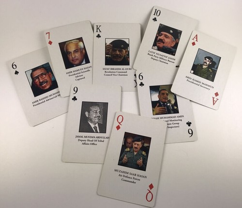 Iraq Most Wanted Playing Cards War Saddam Hussein Desert Storm 2003 ...