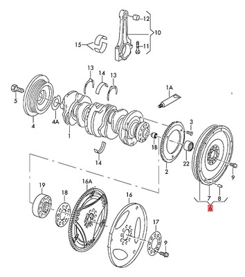 Genuine VW AUDI SKODA CC Eos Golf R32 GTI Rabbit Variant Flywheel ...