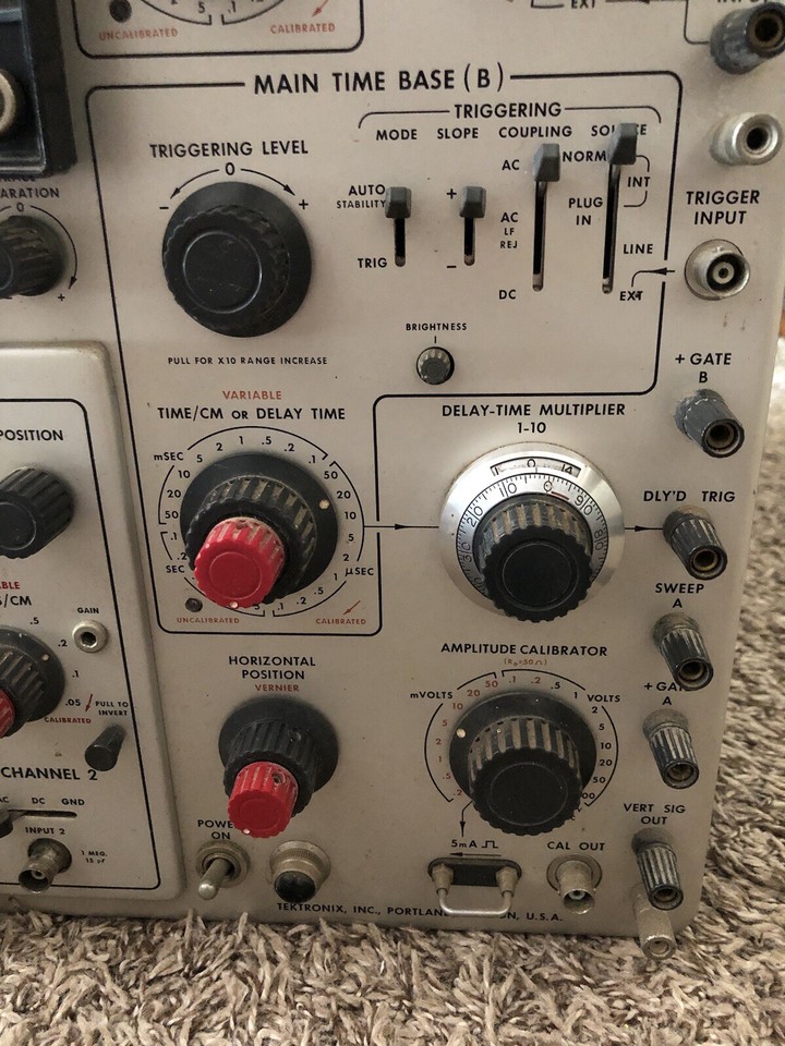 Tektronix Type 547 Oscilloscope 1A2 Dual-Trace Plug-in Unit Works 2 ...