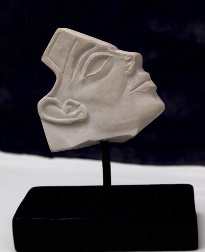 RARE Egyptian Handmade statue Head Queen Nefertiti Limestone & Wood ...