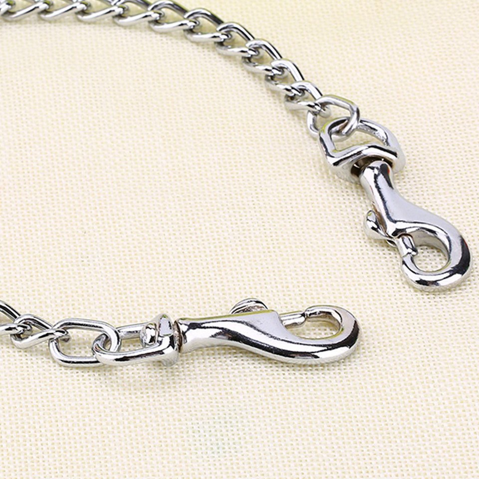 Stainless Steel Double Coupler 2 Way Safety Chain Leash For Two Dogs ...