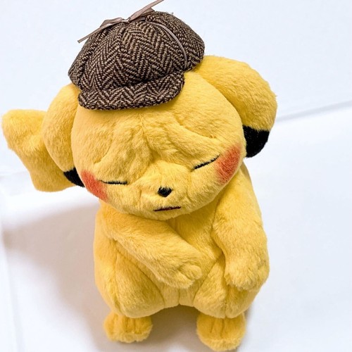 Detective Pikachu Wrinkled Face Pikachu Plush Toy Pokemon Pocket ...