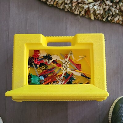 Vintage K'NEX Yellow Box Hard KNEX Carrying Carry Case1993 Kinex ...