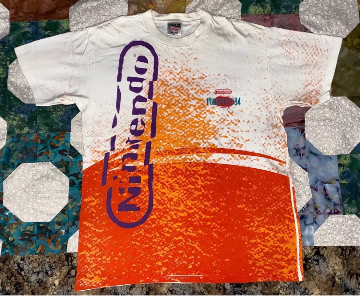 Vintage Nintendo Powerfest 94 All Over Print T Shirt - Gem