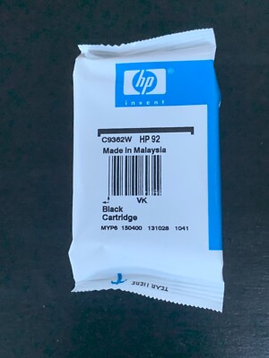 New & Sealed - OEM Hewlett Packard HP 92 Black Inkjet Cartridge C9362W ...