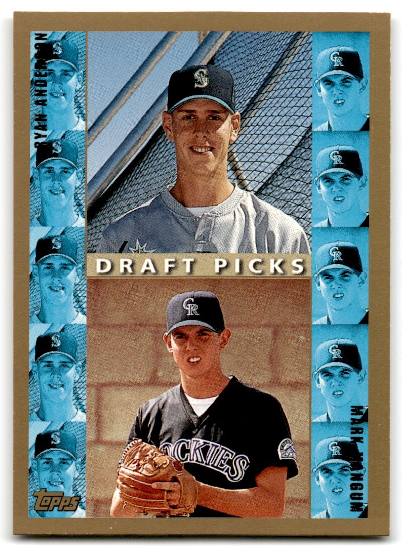 1998 Topps Baseball Card Ryan Anderson/Mark Mangum Rookie A Seattle | eBay