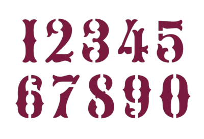 Circus Font Numbers
