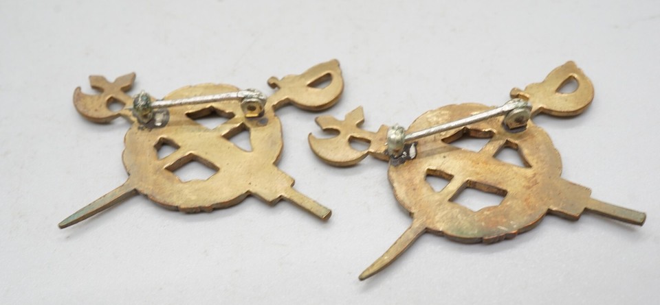 Post WWI Part 18K Gold Army Inspector General Insignia Pins Set by ...