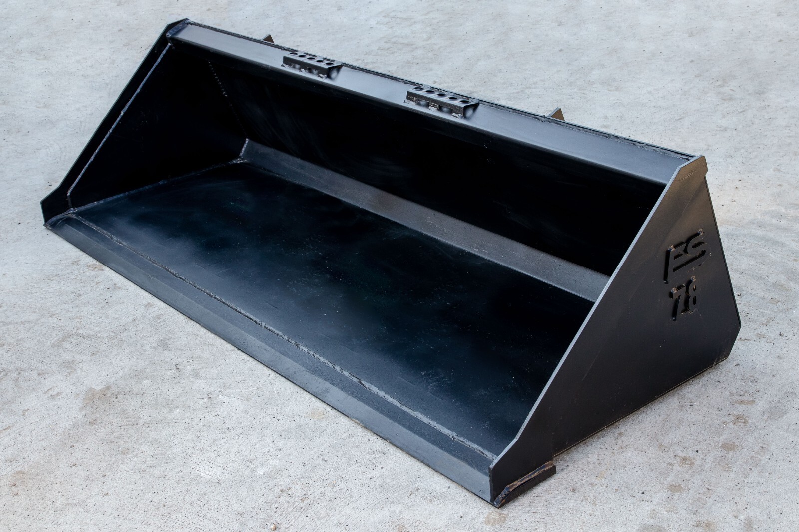 78" SMOOTH BUCKET LOW PROFILE SKID STEER QUICK ATTACH DIRT BUCKET ...