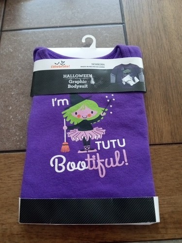 Let's Celebrate Size Newborn I'M TUTU BOOTIFUL Halloween LS Purple ...