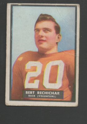 1951 Topps Football Card #30 Bert Rechichar-Tennessee G Vg Card | eBay