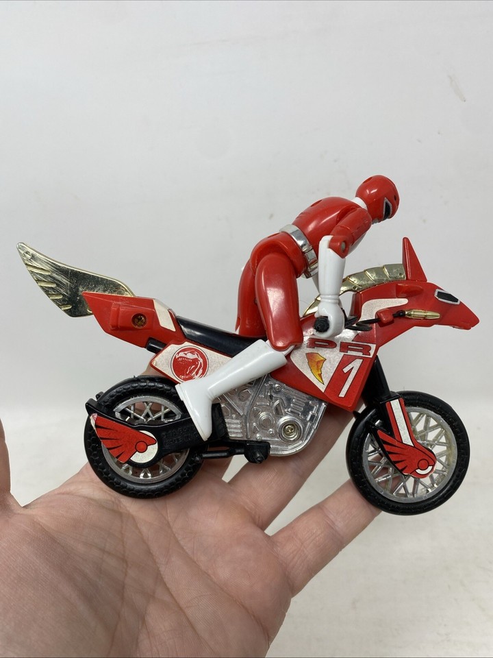 Red Ranger Mighty Morphin Power Rangers T-Rex Battle Bike Complete 1994 ...