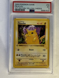 Pikachu 1999 Pokemon Game #58 1st Edition (Yellow Cheeks) Price Guide ...