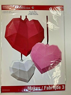 Recollections Valentine's Day Heart Sculpture Kit red pink white | eBay