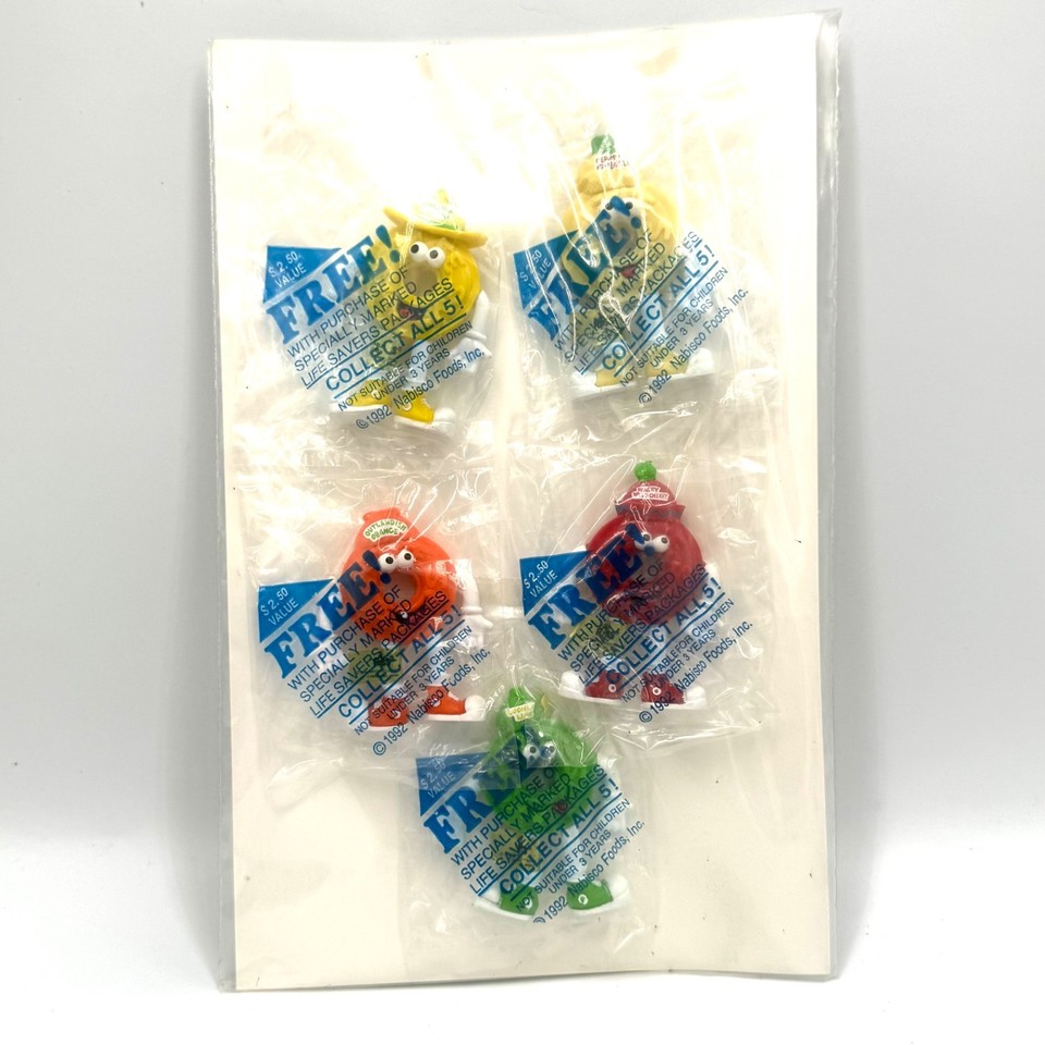 Vintage 1992 Life Savers Set of 5 Bendable Toy Figures PVC Nabisco NEW ...