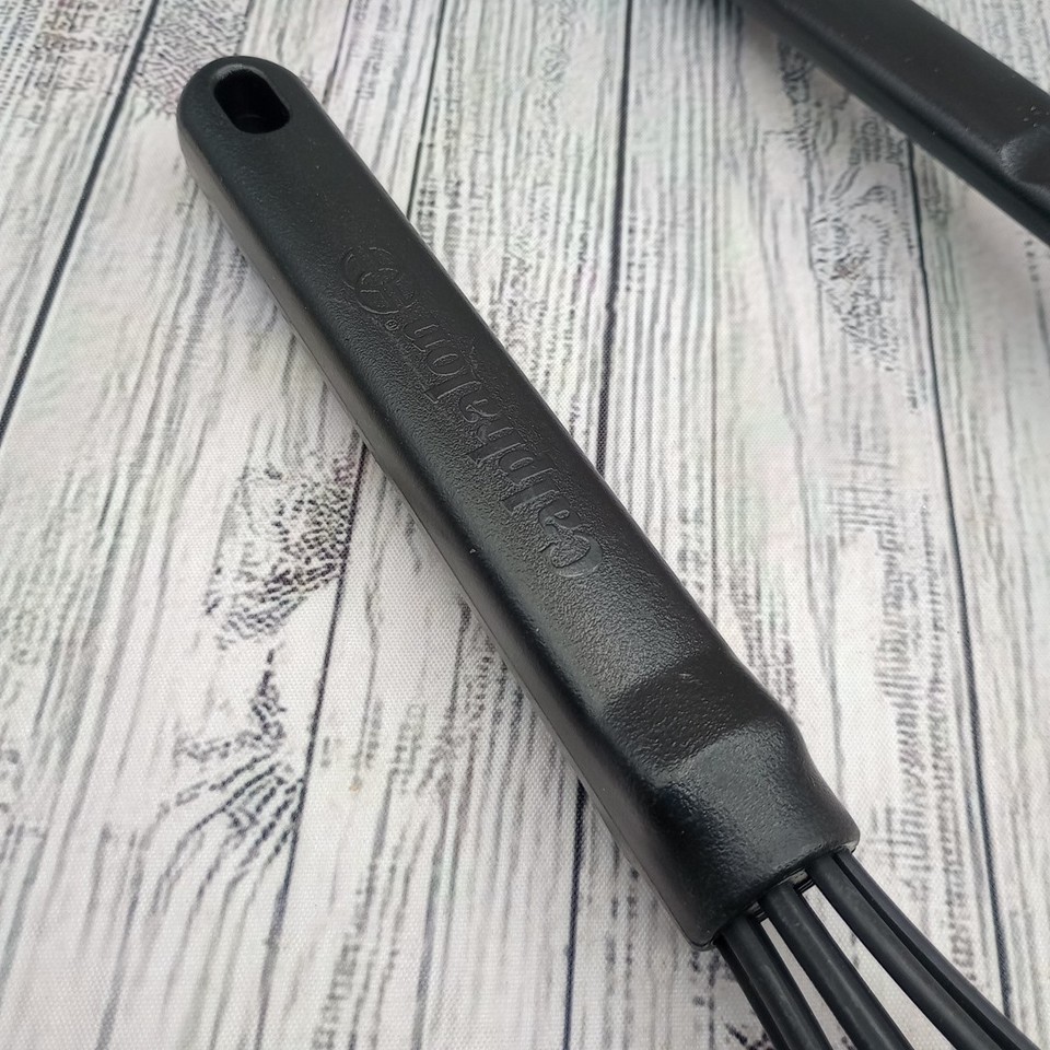 Calphalon Nylon Slotted Skimmer Large Round Spoon & Balloon Whisk Heat ...