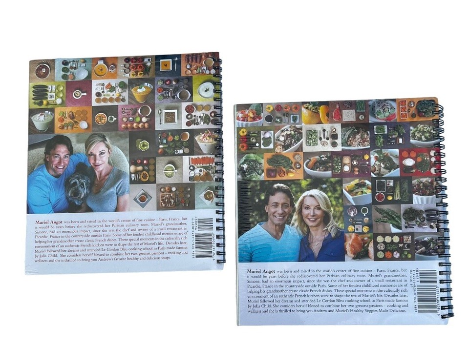 2 Cookbooks Muriel Angot Andrew Lessman Wellness Weight Loss Veggies ...