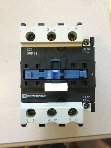 LC1D6511G6 TELEMECANIQUE CONTACTOR, 65AMP, 3POLE, 120VAC, 50/60HZ, AUX ...