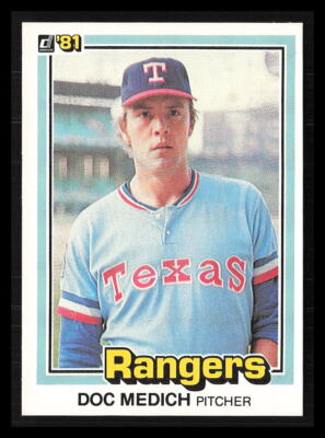 Doc Medich 1981 Donruss #386 Texas Rangers | eBay
