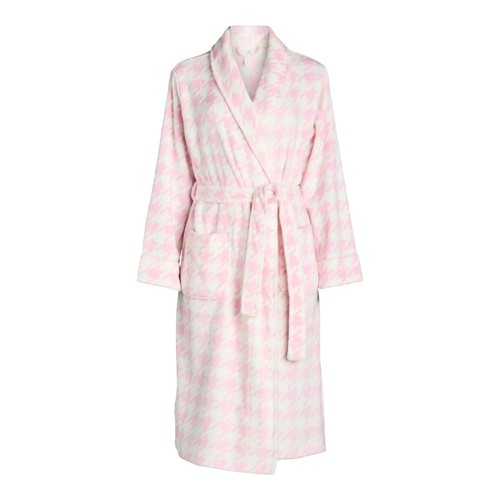Joyspun Women's Plush Robe, Size 3X PINK/WHITE PATTERN NWT | eBay