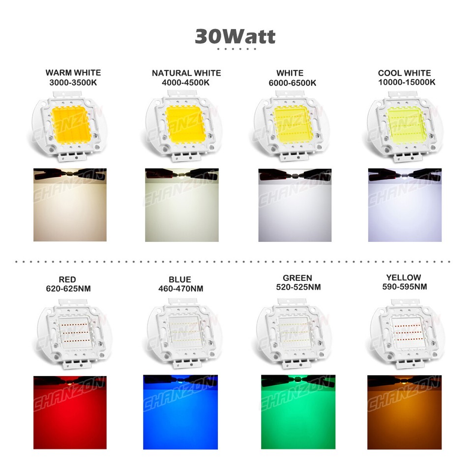 High Power Led Chip 1W 3W 5W 10W 20W 30W 50W 100W Light Emitter Diode ...