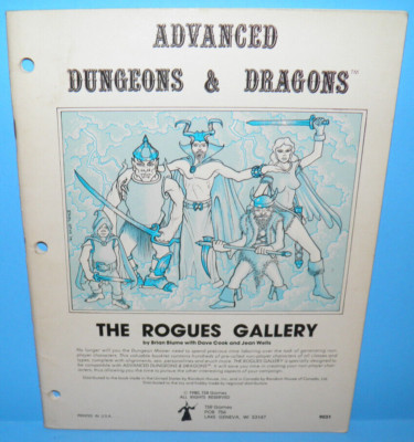 TSR Advanced Dungeons & Dragons The Rogues Gallery #9031 #B | eBay
